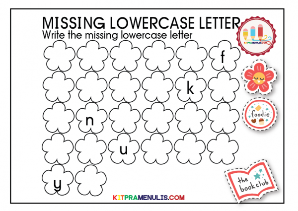 The Missing Lowercase Letter Worksheet